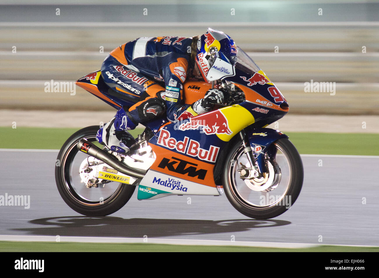 Losail Circuit, Qatar. 26th March, 2015. Karel Hanika the Moto3 rider ...