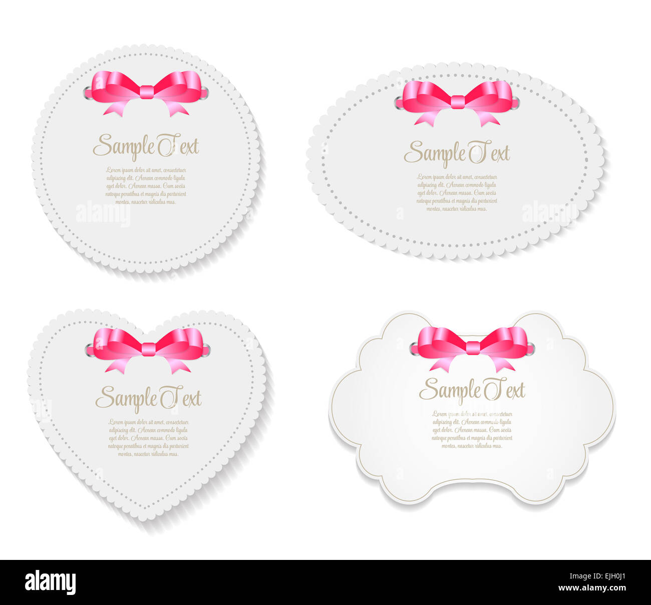 Design Retro Label, Frame, with Bow Vector Illustration EPS10 Stock ...