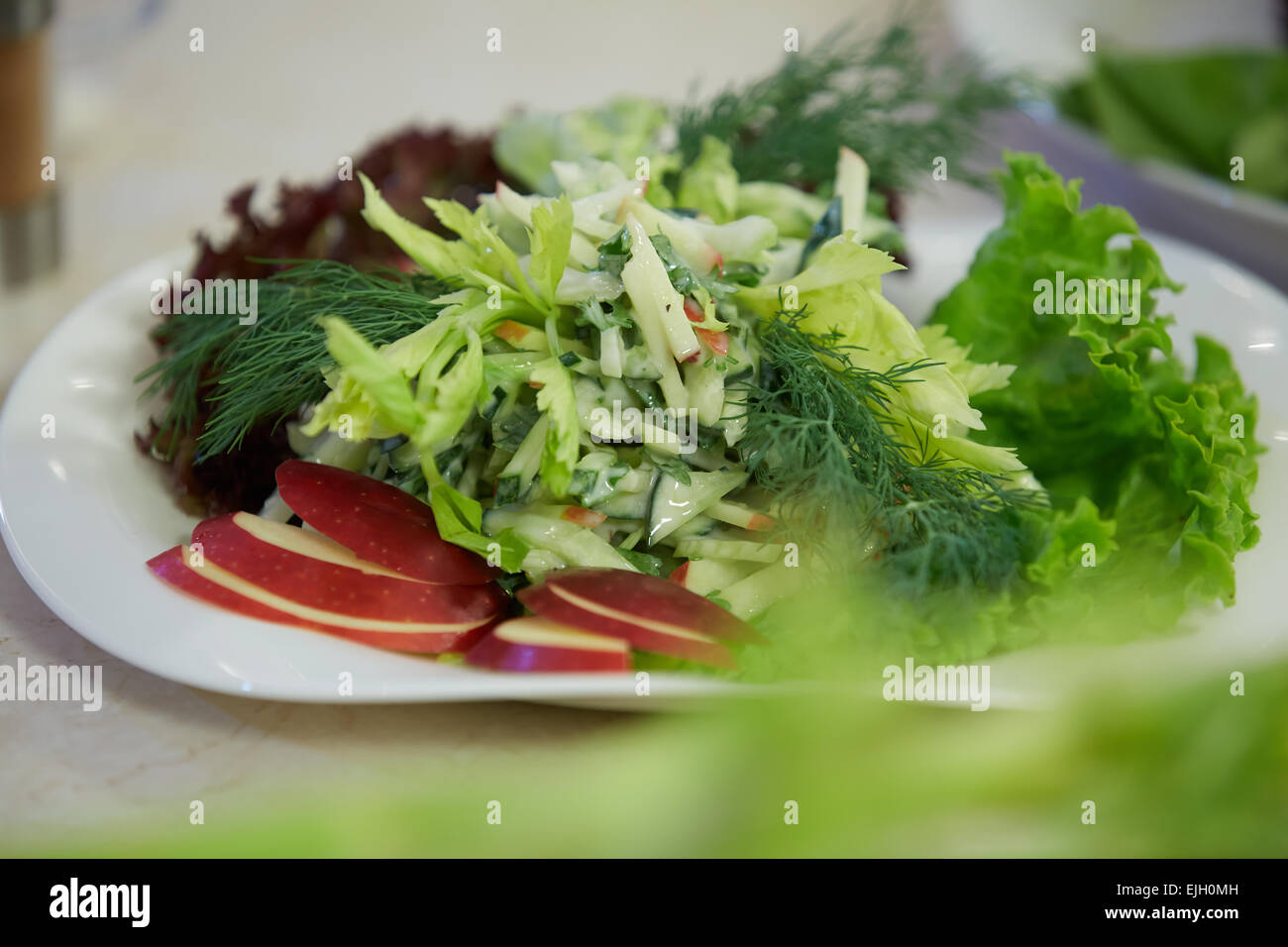 vegetable salad on a plate Stock Photo - Alamy