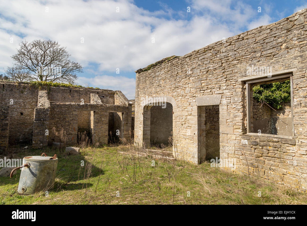 Tyneham, UK. 26th Mar, 2015. The Rectory Stable Block - Tyneham village ...
