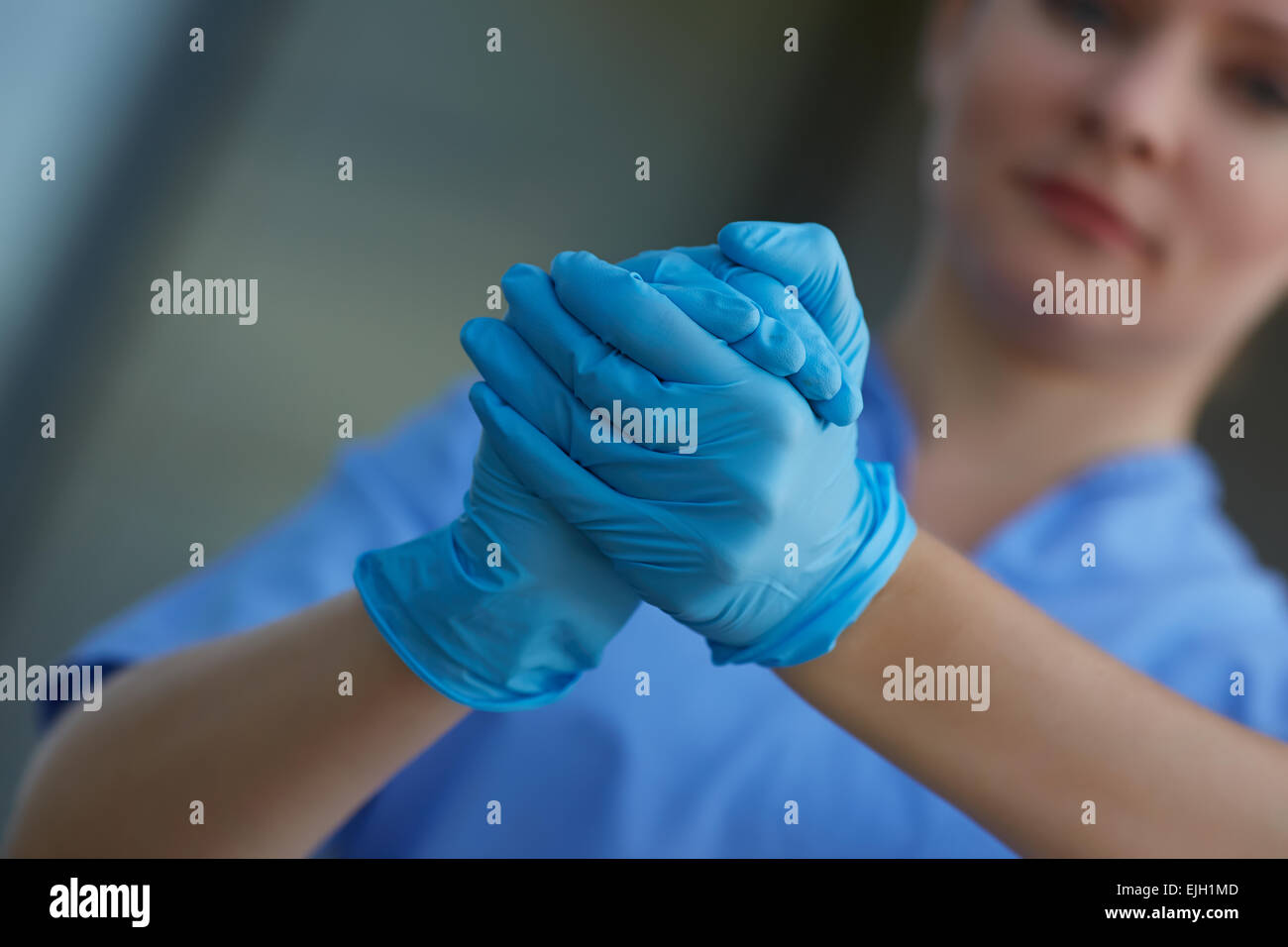 Female in gloves hi-res stock photography and images - Alamy