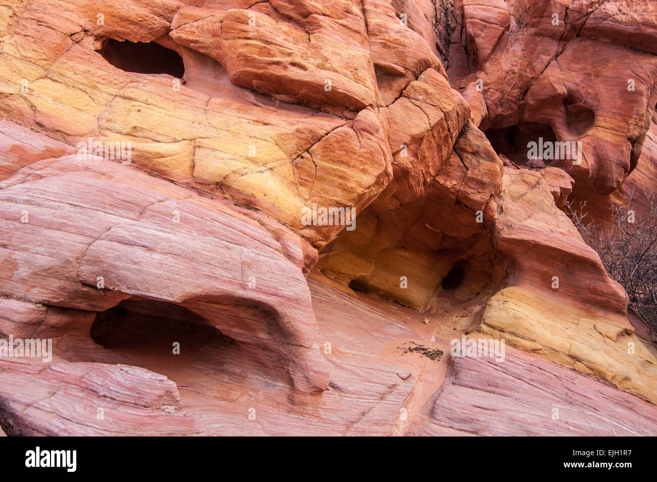 Colorful Sandstone Wash - Valley Of Fire - Nevada Stock Photo - Alamy