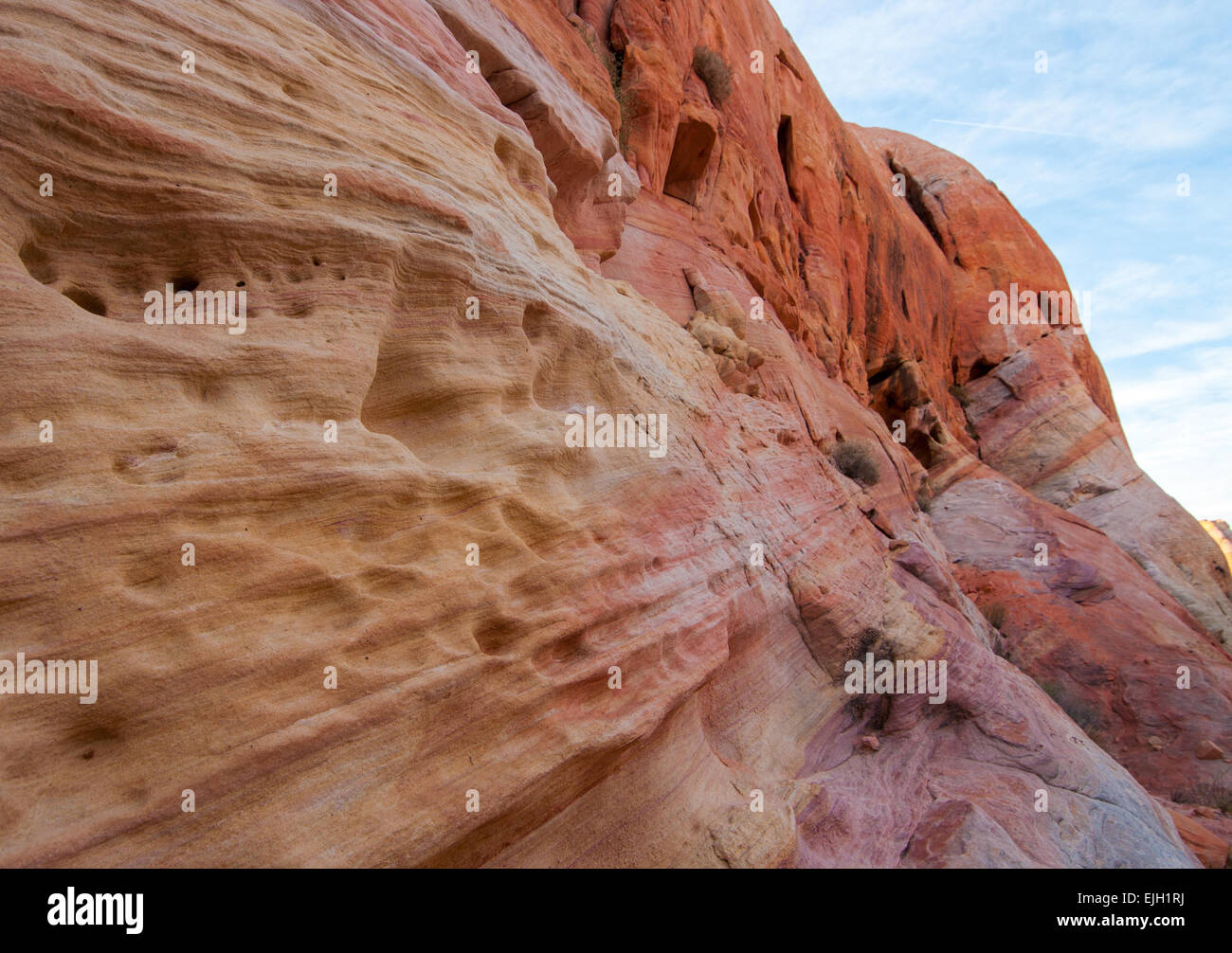 Colorful Sandstone Wash - Valley Of Fire - Nevada Stock Photo - Alamy