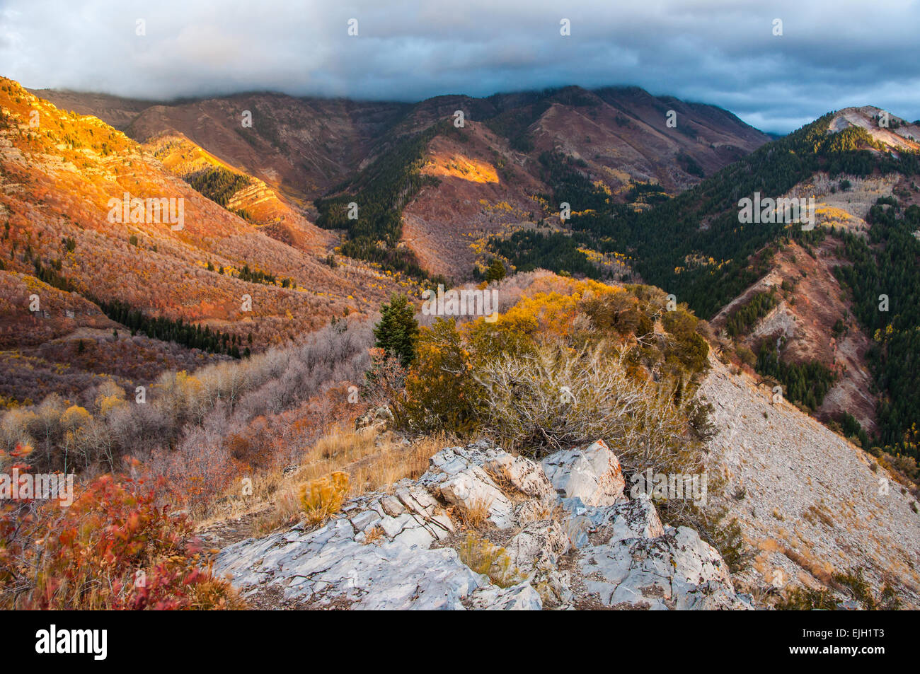 Cloudy Provo Peak - Utah Stock Photo - Alamy