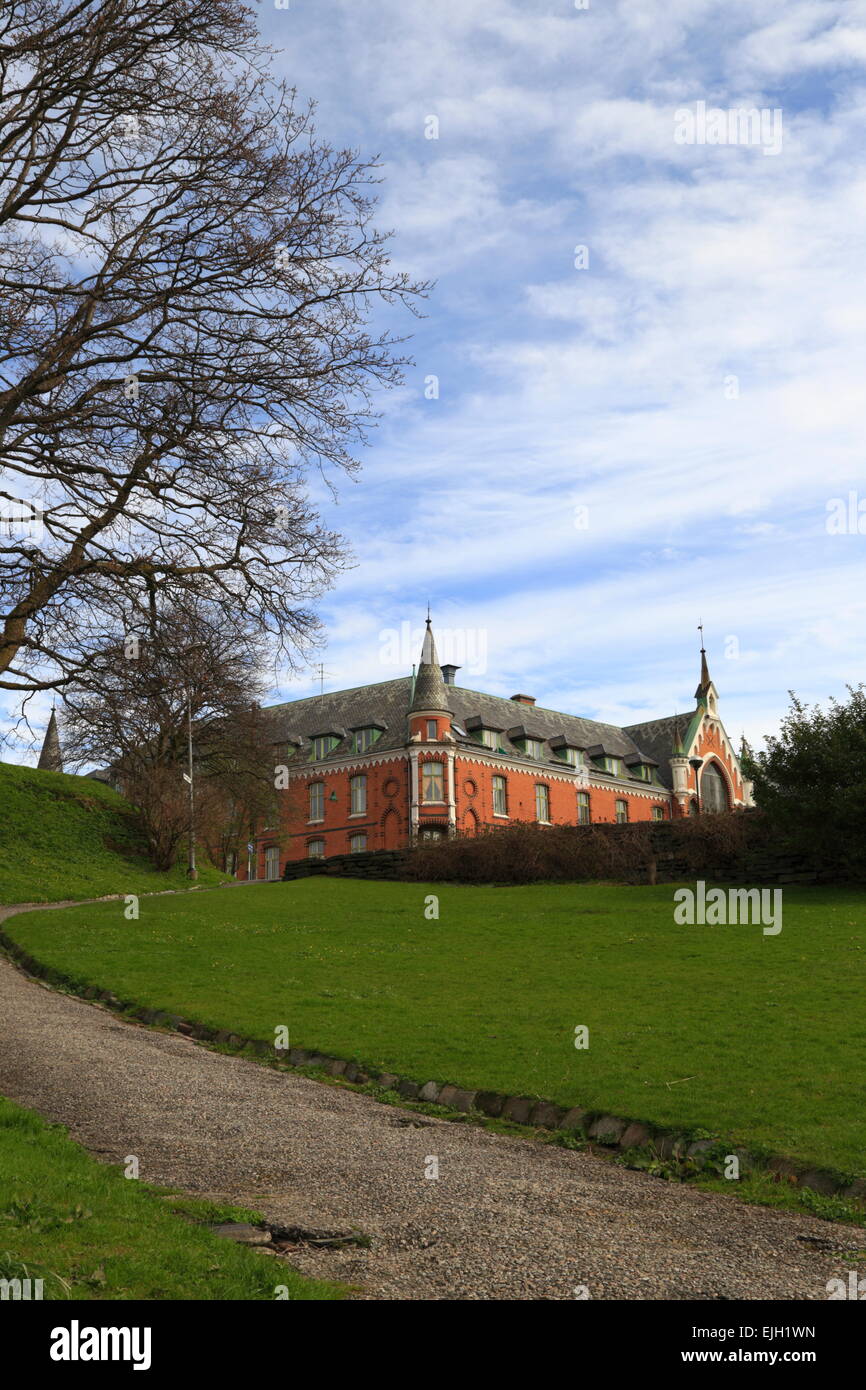 A red brick building in Nordnes, Bergen, Norway Stock Photo - Alamy