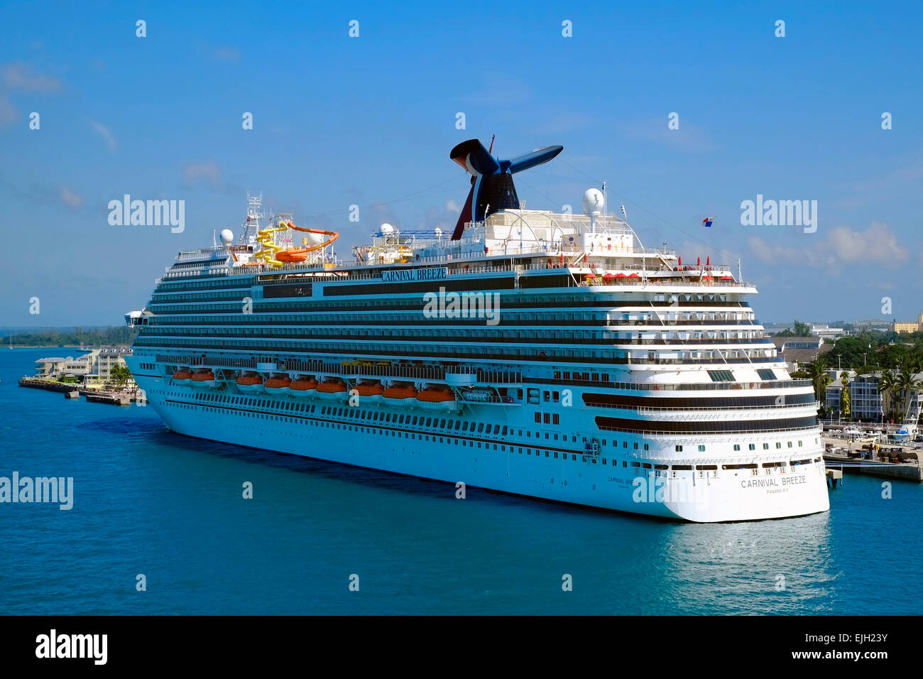 Cruise ship Carnival Breeze at dock in Key West Florida Fl Stock Photo ...