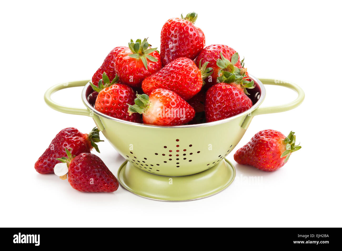 Fresh strawberries in colander Stock Photo - Alamy