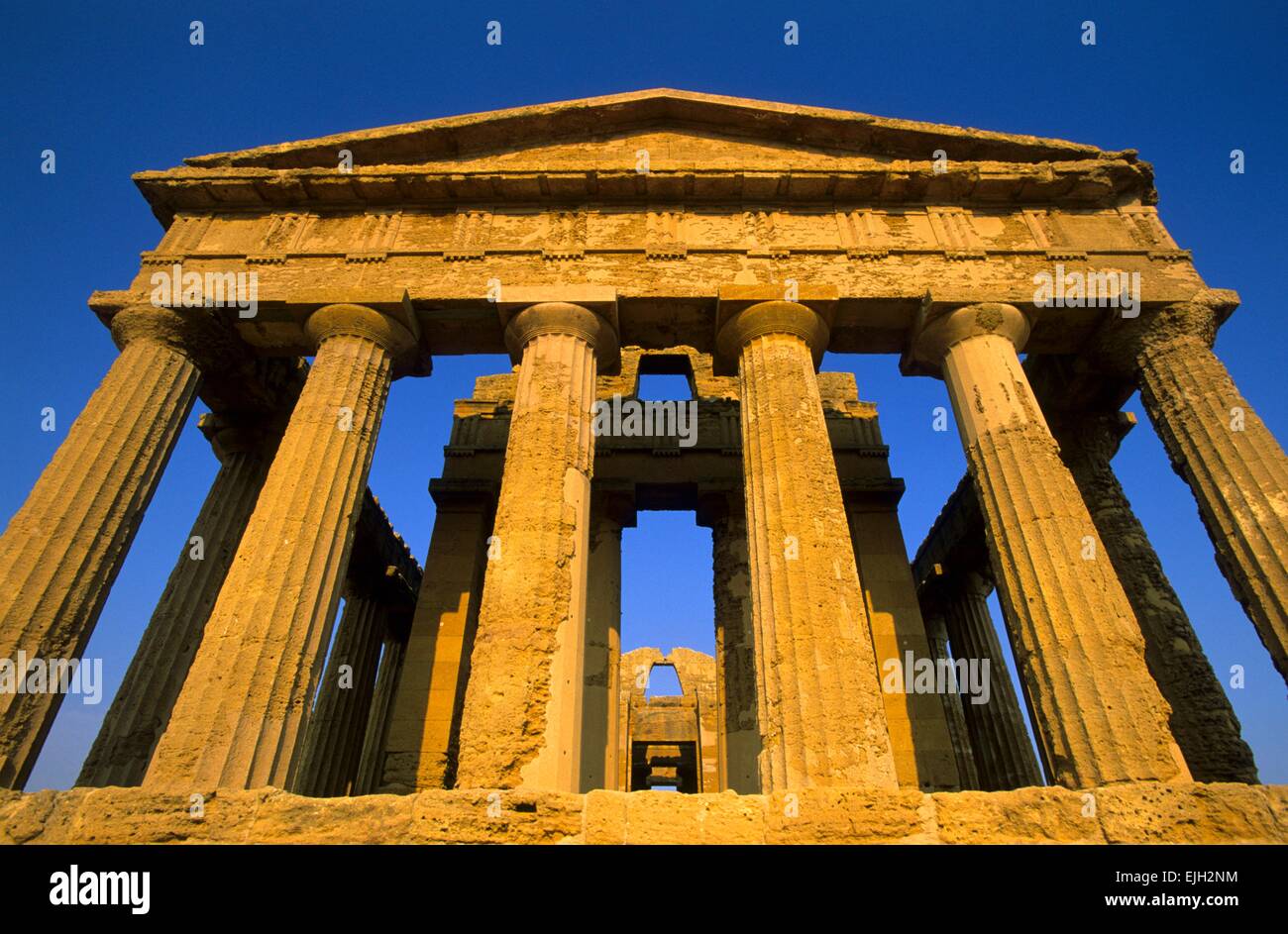 Italy, Sicily, Agrigento, Temples valley (Valle dei Templi), Temple of ...