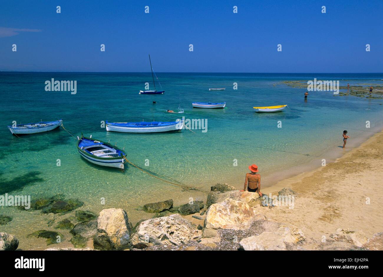 Italy, Sicily, Portopalo di Capo Passero, southest point of island ...