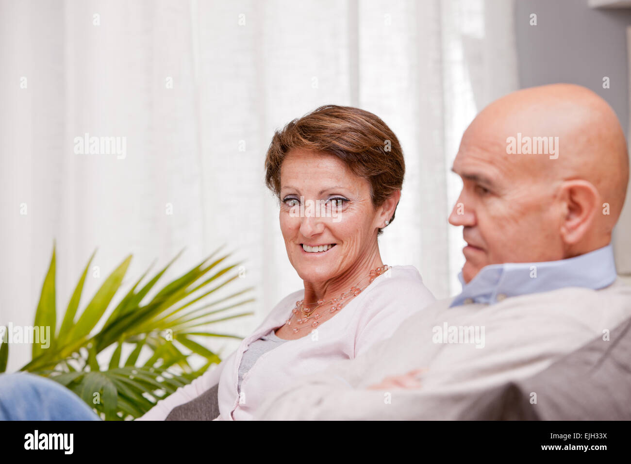 old woman and old men happy together because they love each other in a ...
