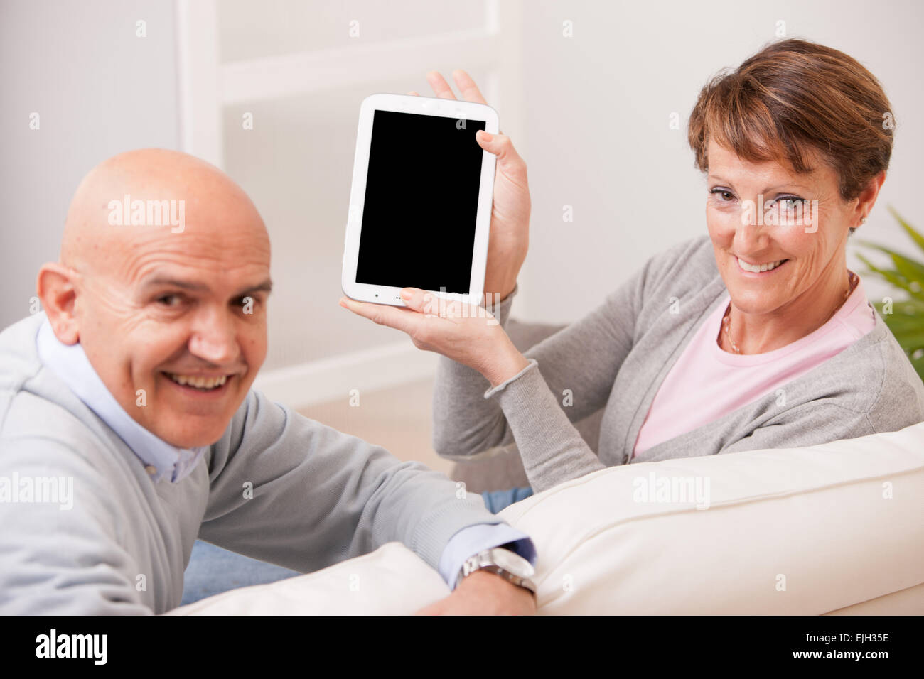 old woman and old men happy together because they love each other in a ...