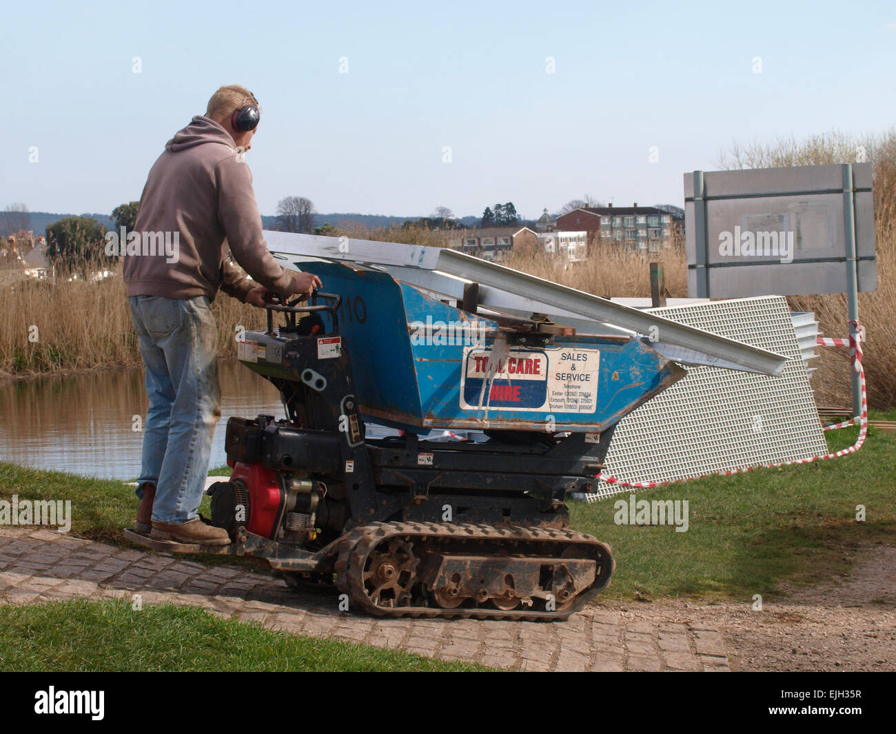 Tracked Motorised Wheelbarrow, Exeter, Devon, UK Stock Photo - Alamy