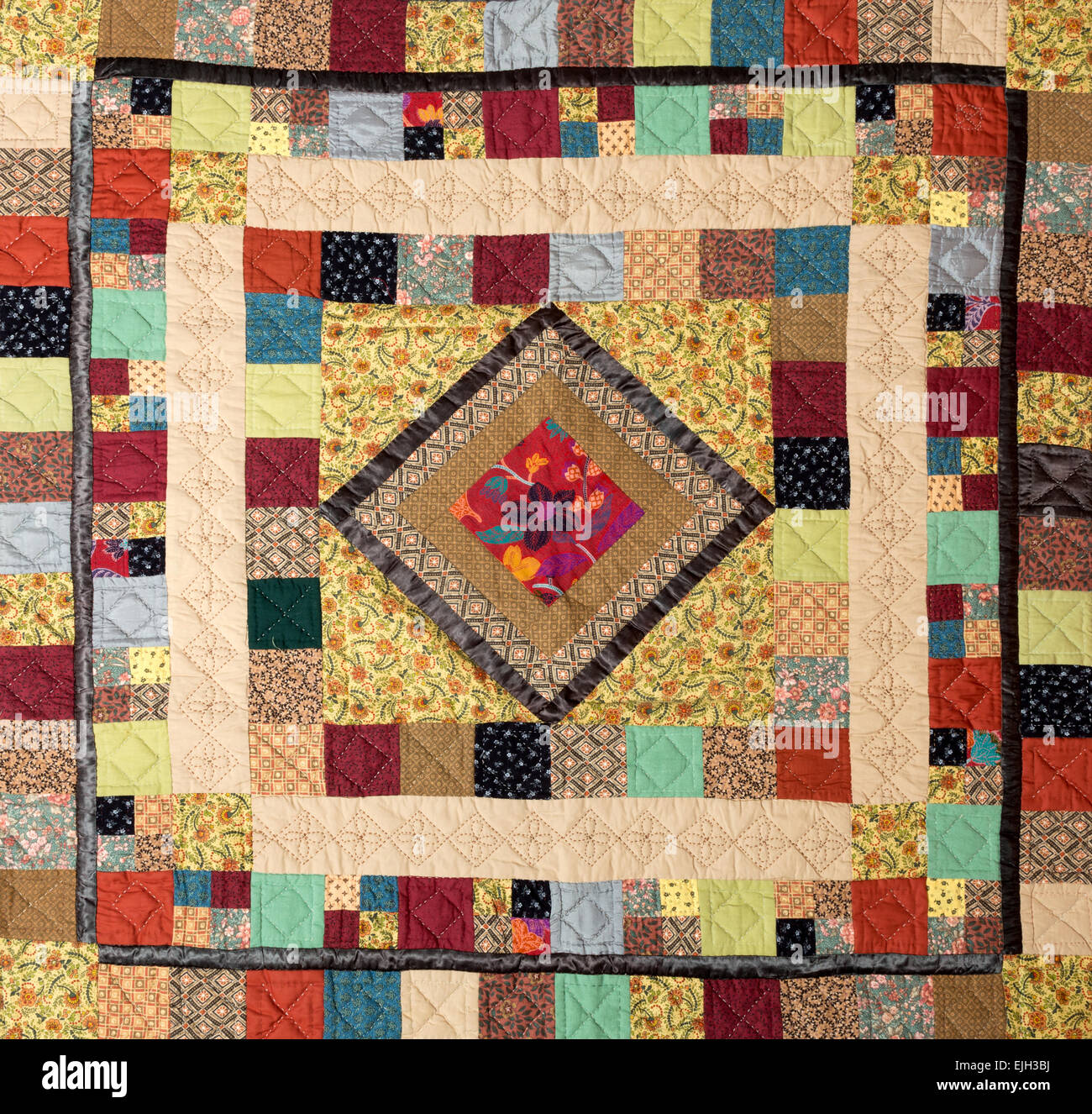 a patchwork background with different colored patterns Stock Photo - Alamy