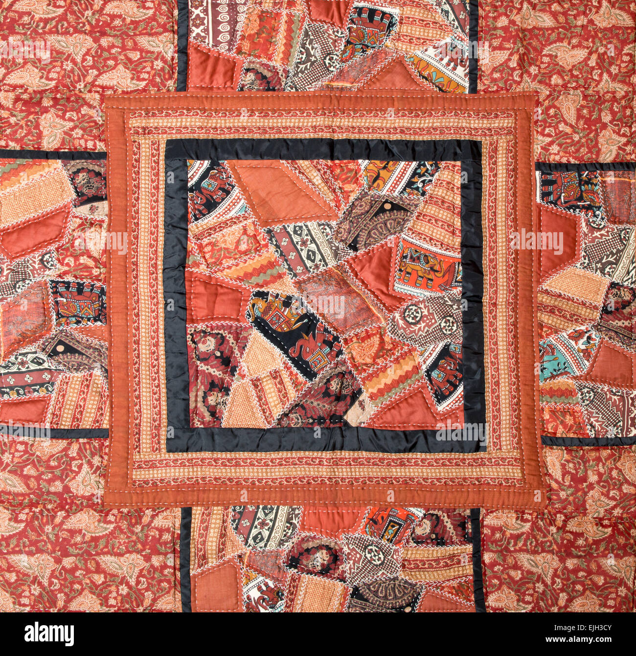 a patchwork background with different colored patterns Stock Photo - Alamy