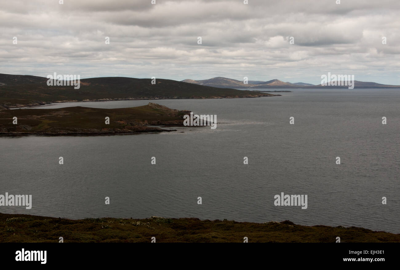 View of Saunders Island Stock Photo - Alamy