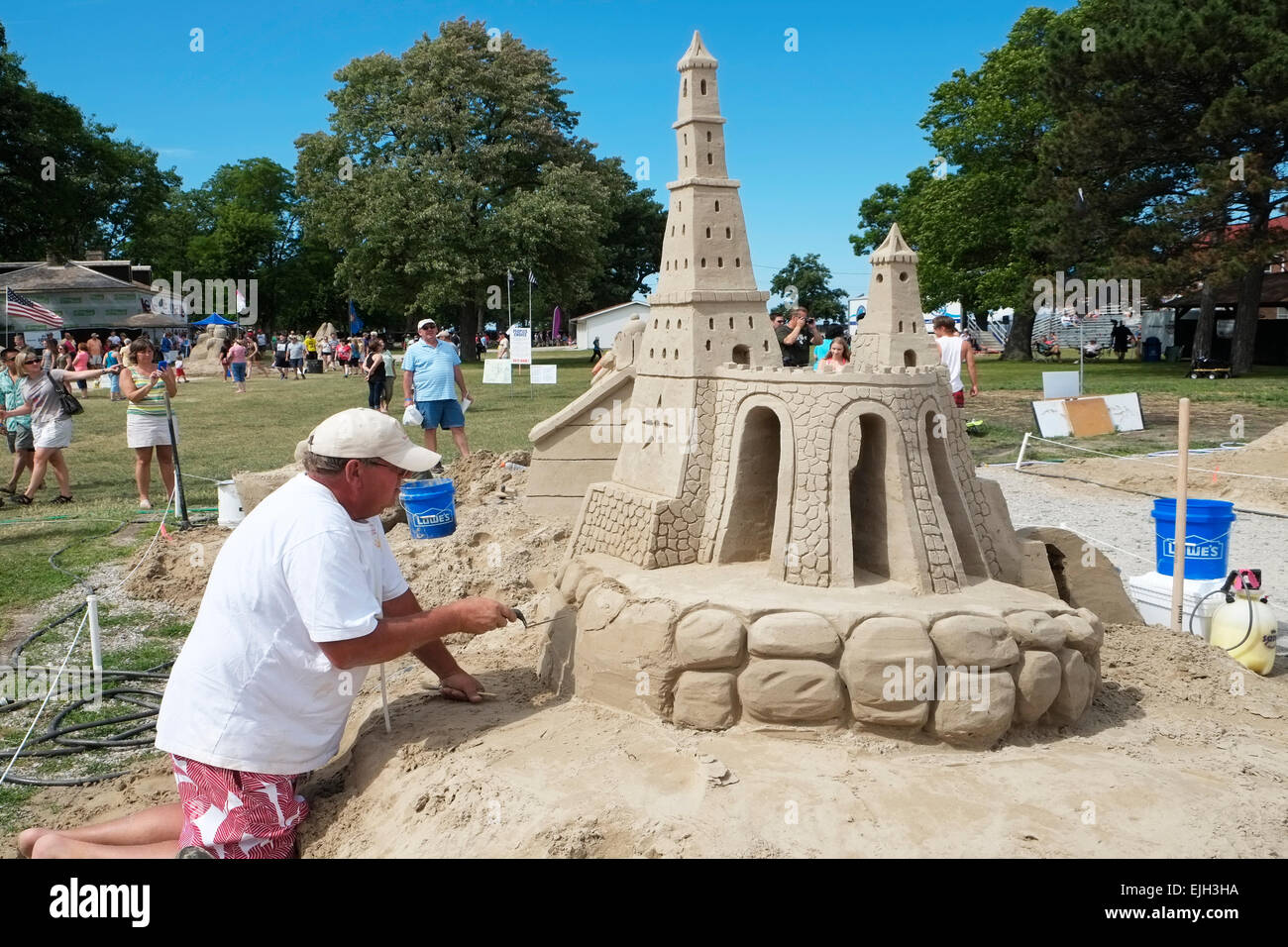 Blue Water Sand Sculpture Port Huron Michigan MI Stock Photo - Alamy