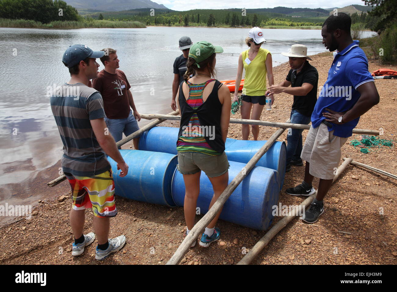 Team building event at Back-2-Basics Adventure Campsite, South Africa ...