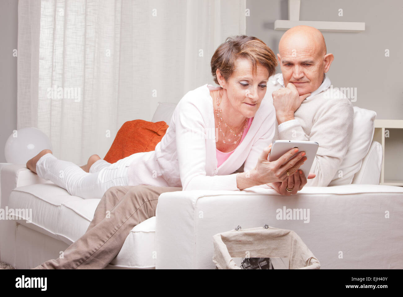 old woman and old men happy together because they love each other in a ...