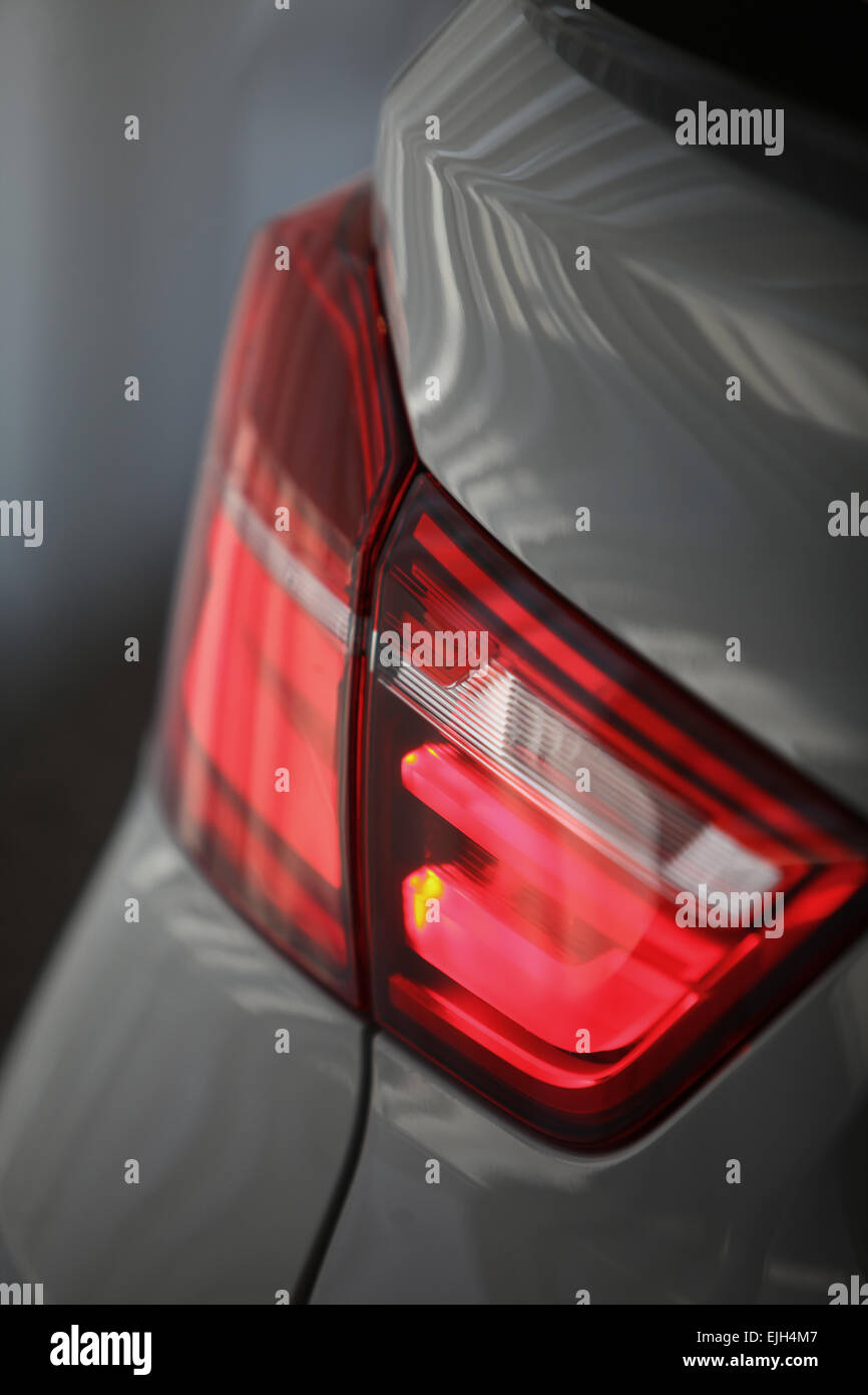 Detail on the rear light of a car Stock Photo - Alamy