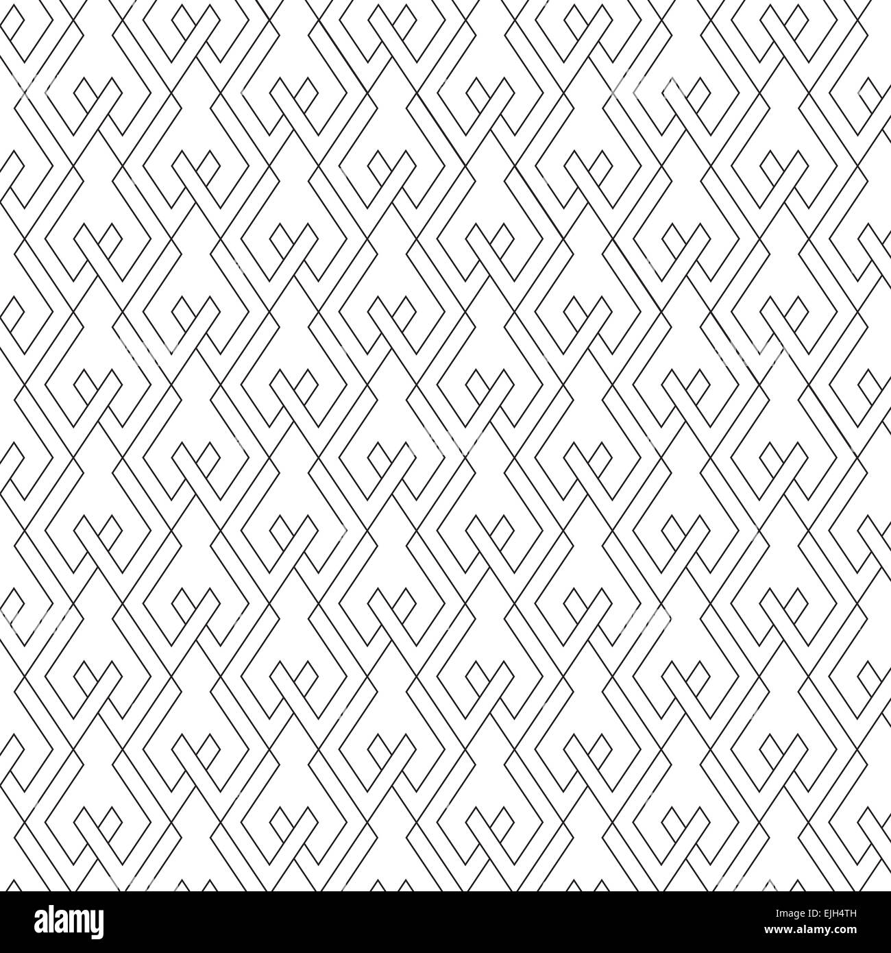 Symmetrical geometric shapes black and white vector textile backdrop ...