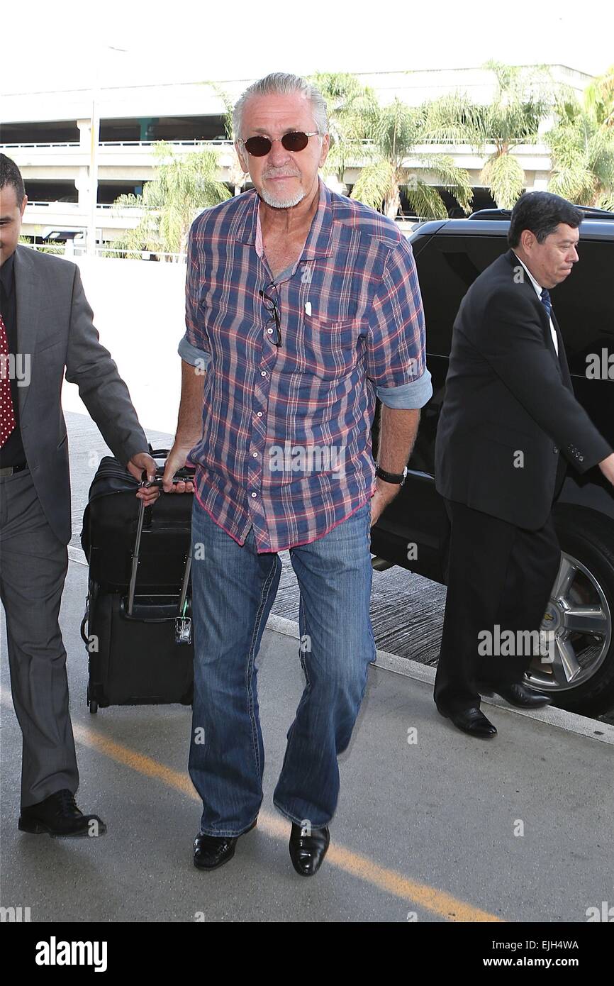 Pat Riley former coach of the Lakers and Heat departs LAX Featuring ...