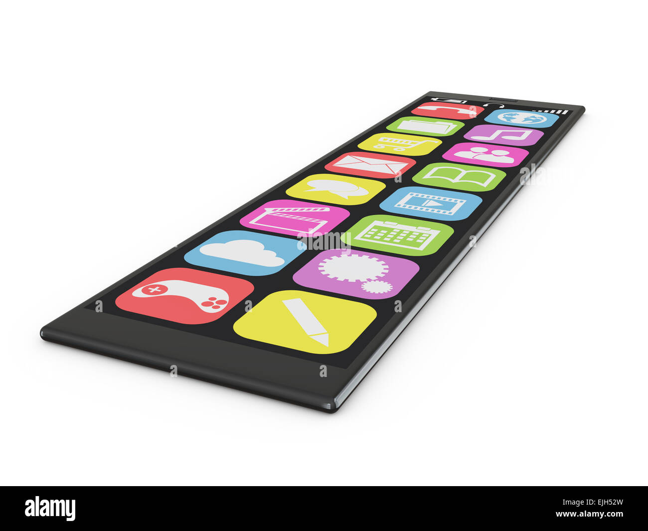 modern touchscreen smartphone on a white background Stock Photo - Alamy