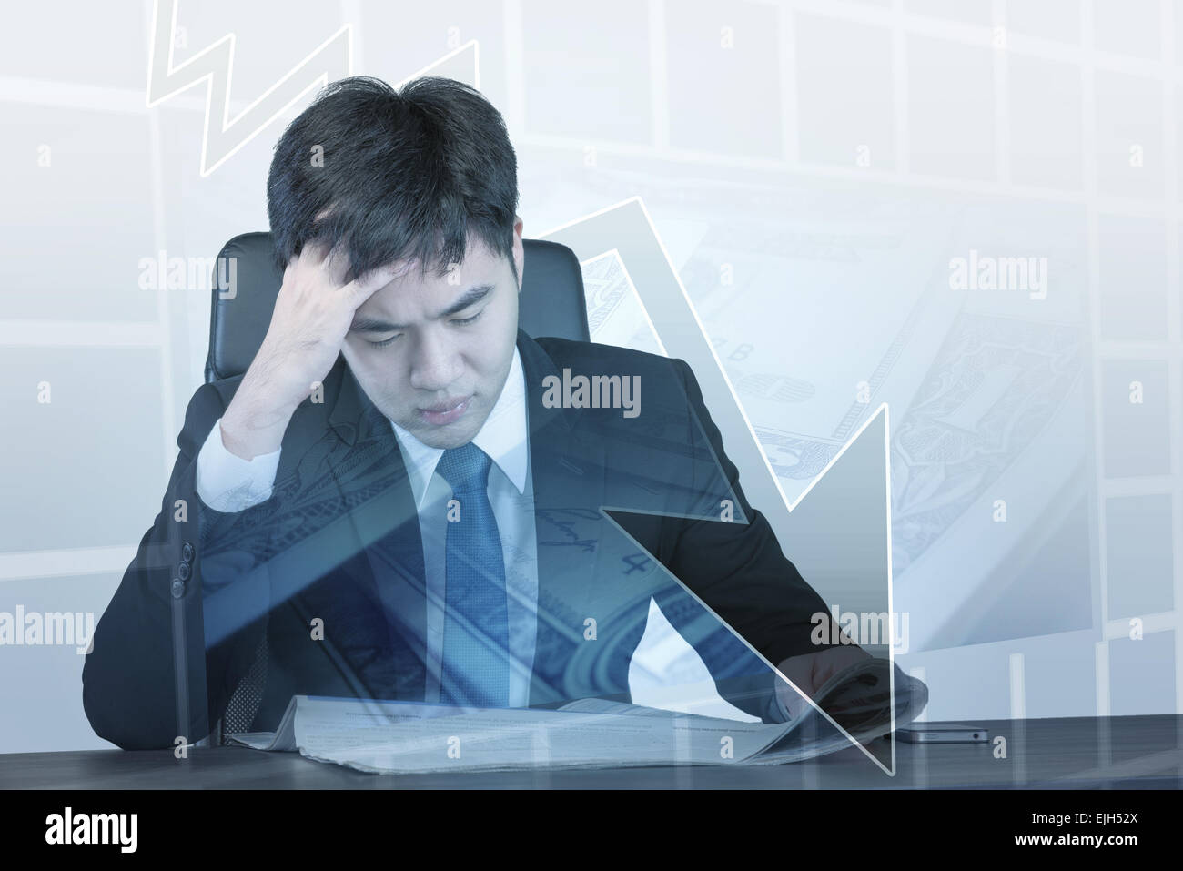 Asian businessman problem stress hi-res stock photography and images ...
