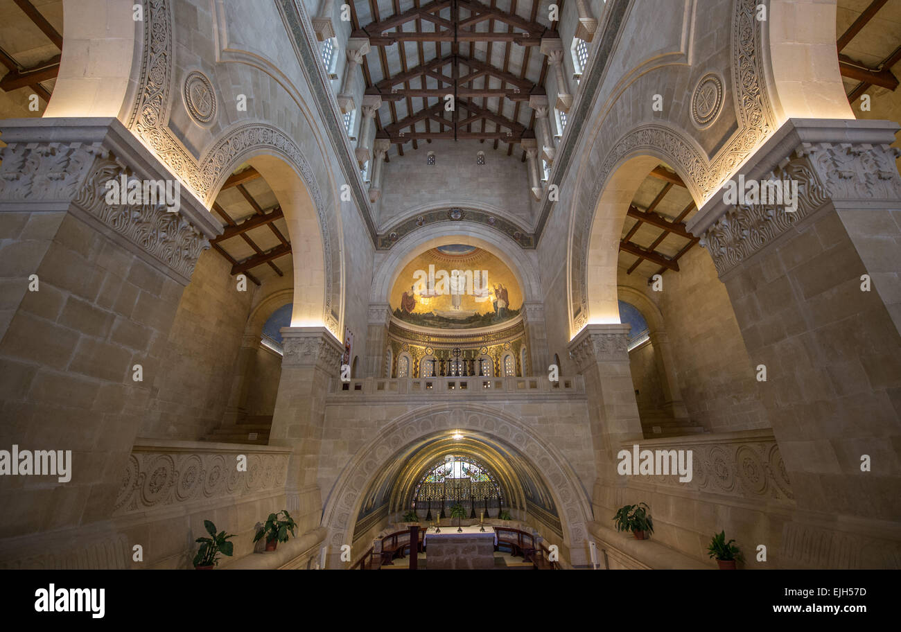 Interior church transfiguration mount tabor hi-res stock photography ...