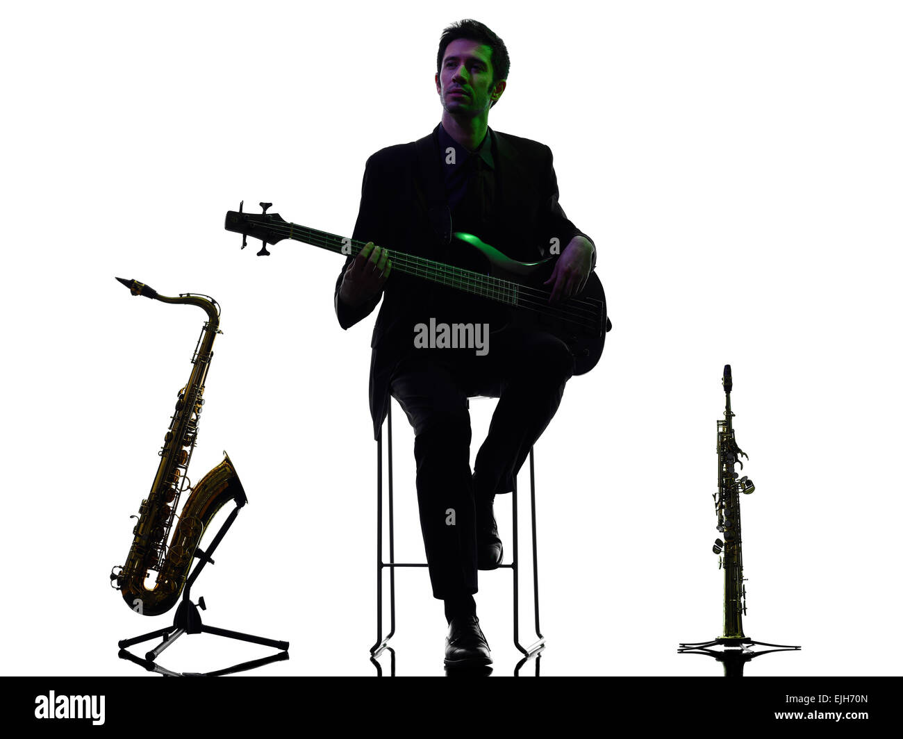 Bass Player Silhouette Bassist Silhouette Vector Art & Graphics