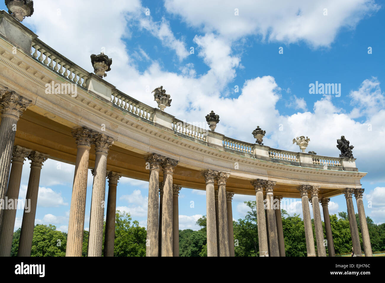 Colonnade from the 18th century in Potsdam, Brandenburg, Germany Stock ...