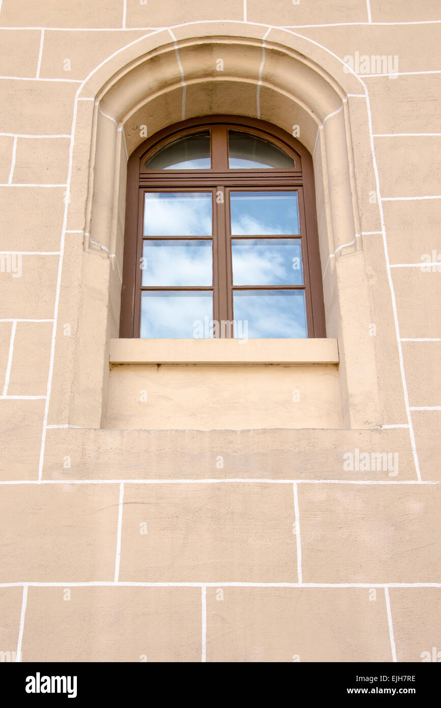 Reflection of sky in a window Stock Photo - Alamy