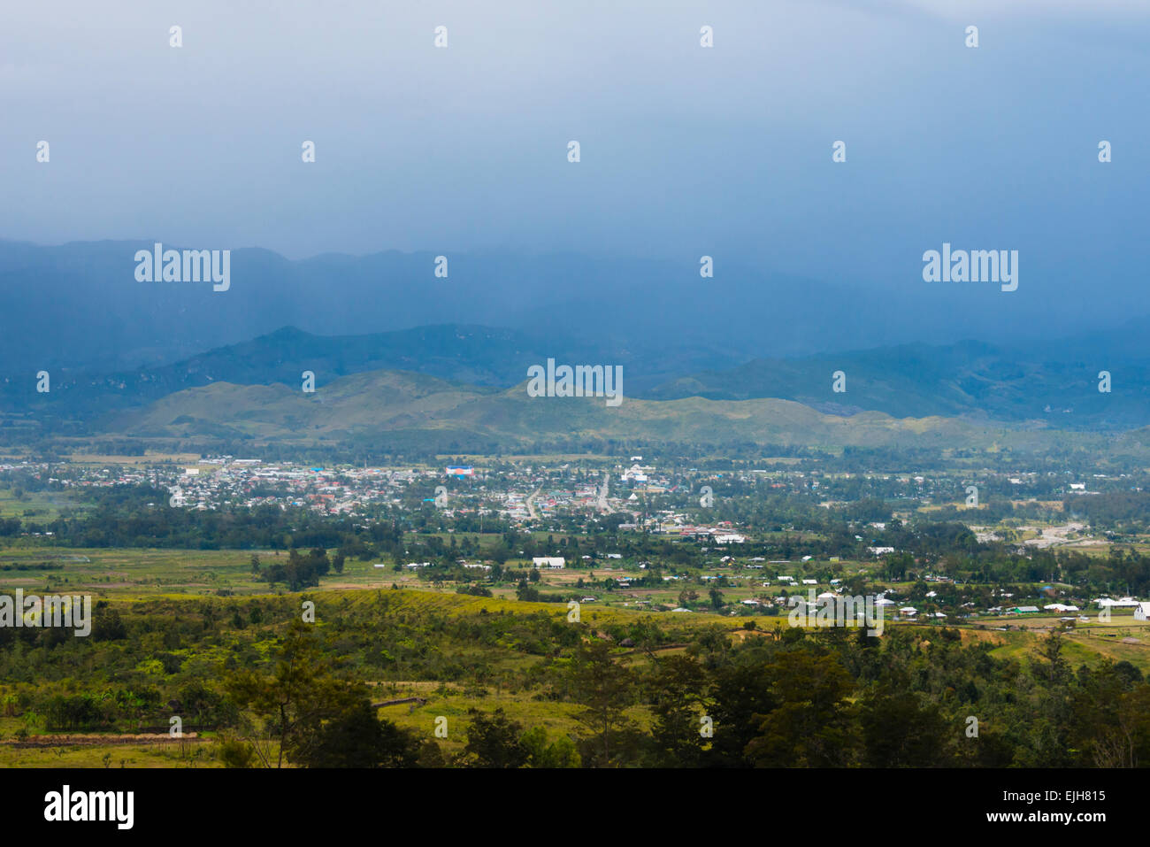 Overview of Wamena, Papua, Indonesia Stock Photo - Alamy