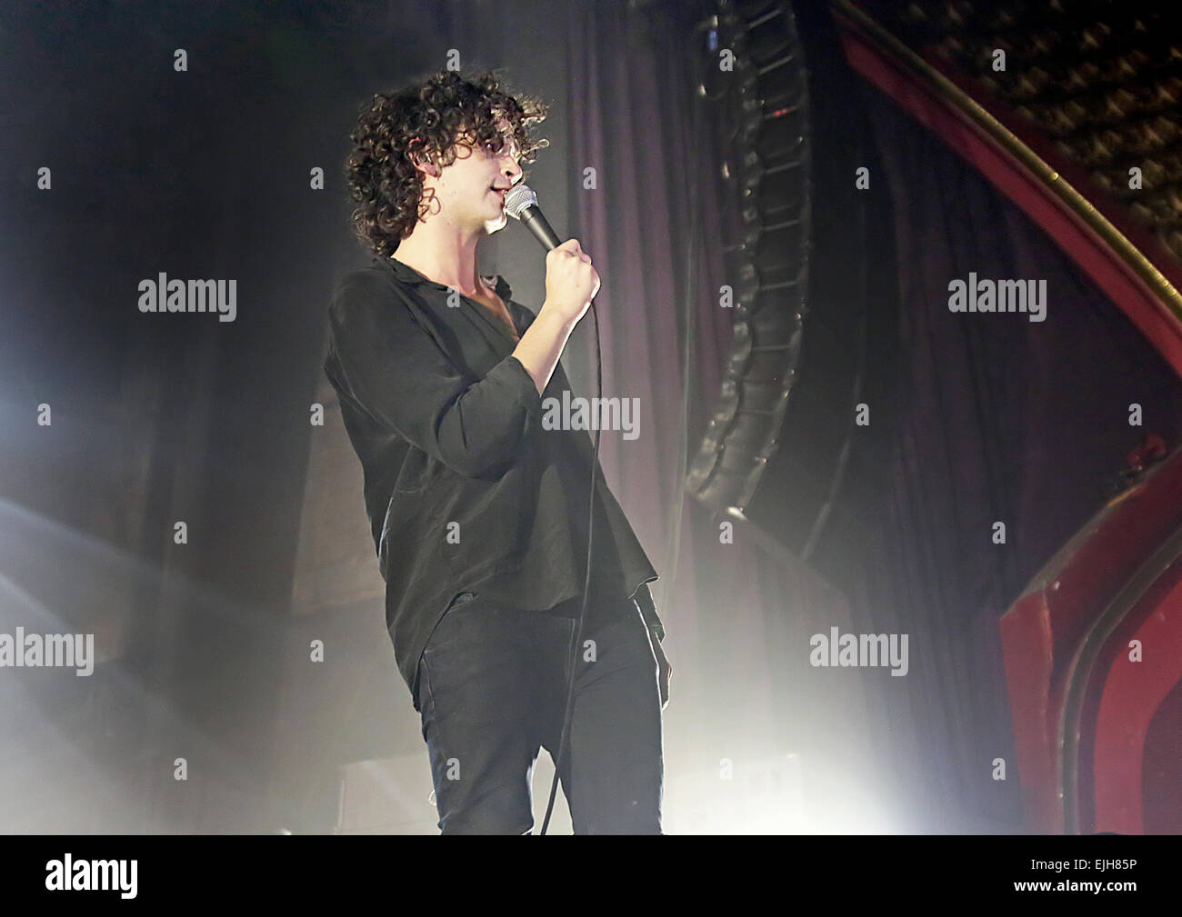 The 1975 Performing at Manchester O2 Apollo Featuring: Matt Healy,The ...