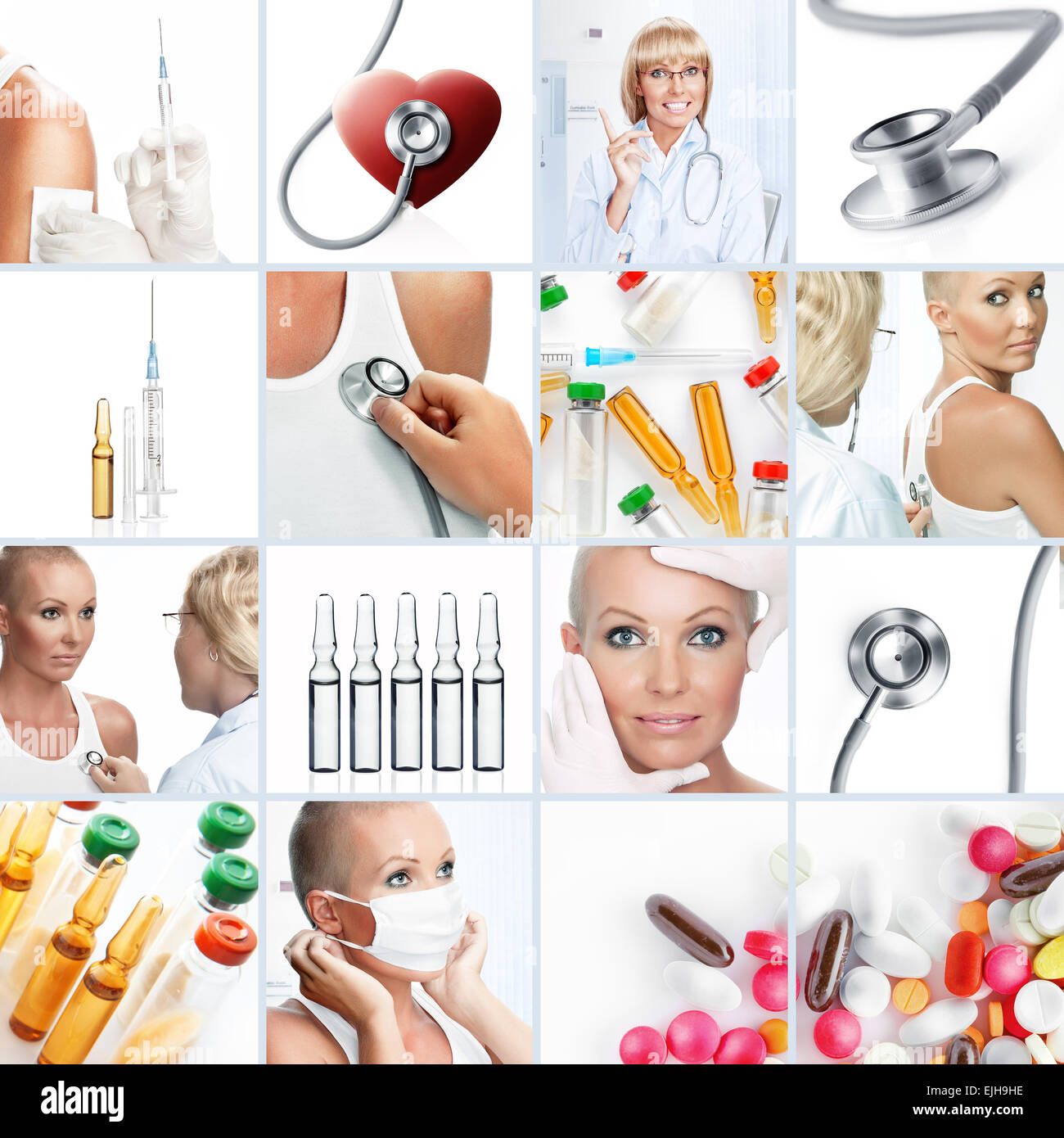 medicine theme collage composed of a few different images Stock Photo ...