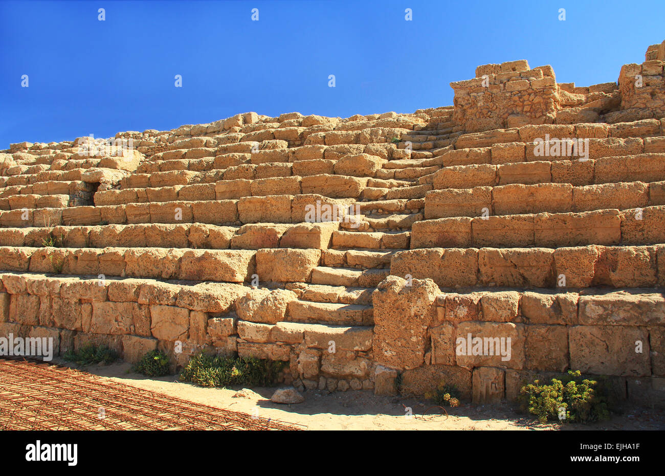Hippodrome Steps and Seats in Caesarea Maritima National Park, Caesarea ...