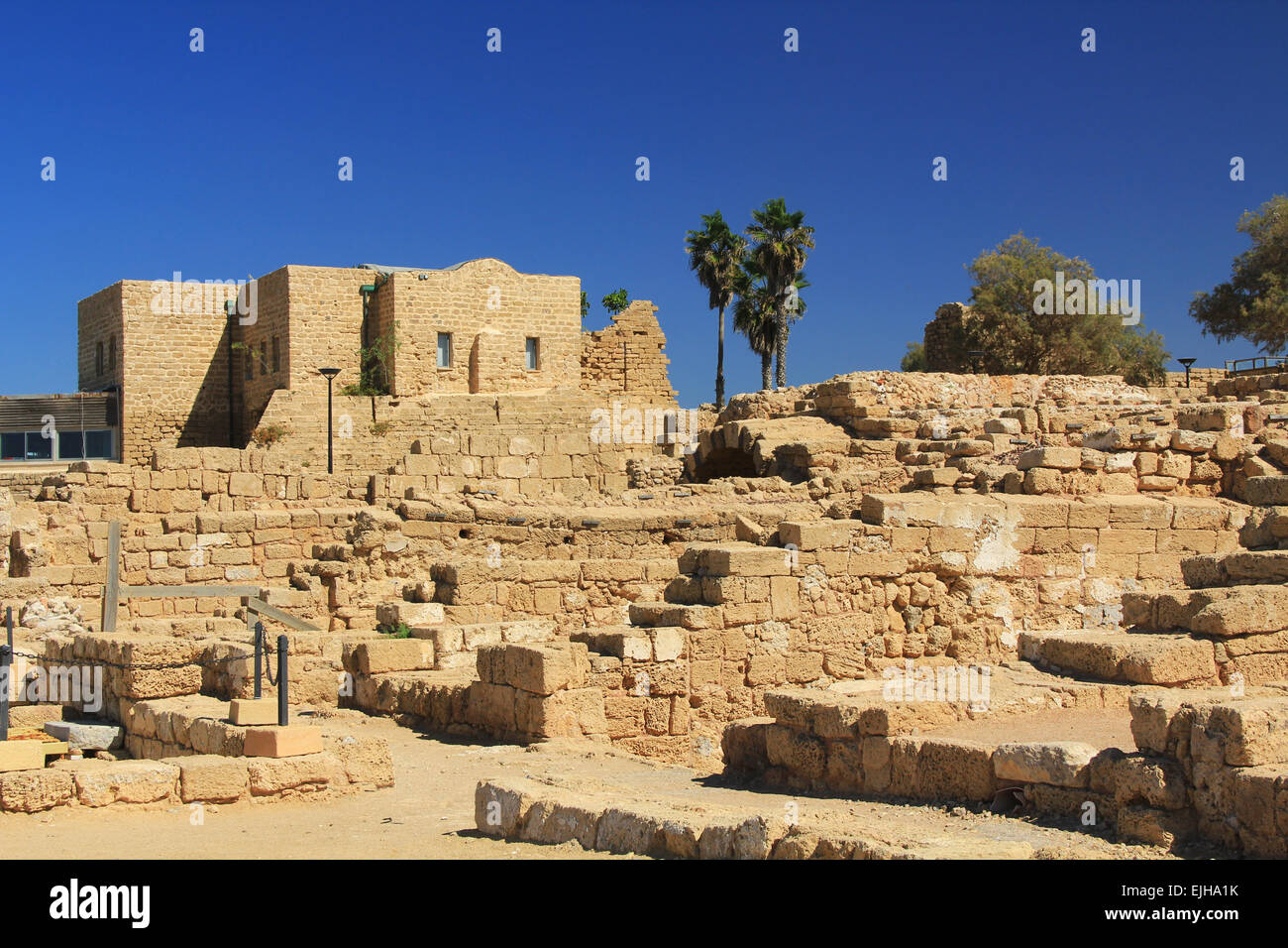 Caesarea Maritima National Park, Caesarea, Israel Stock Photo - Alamy