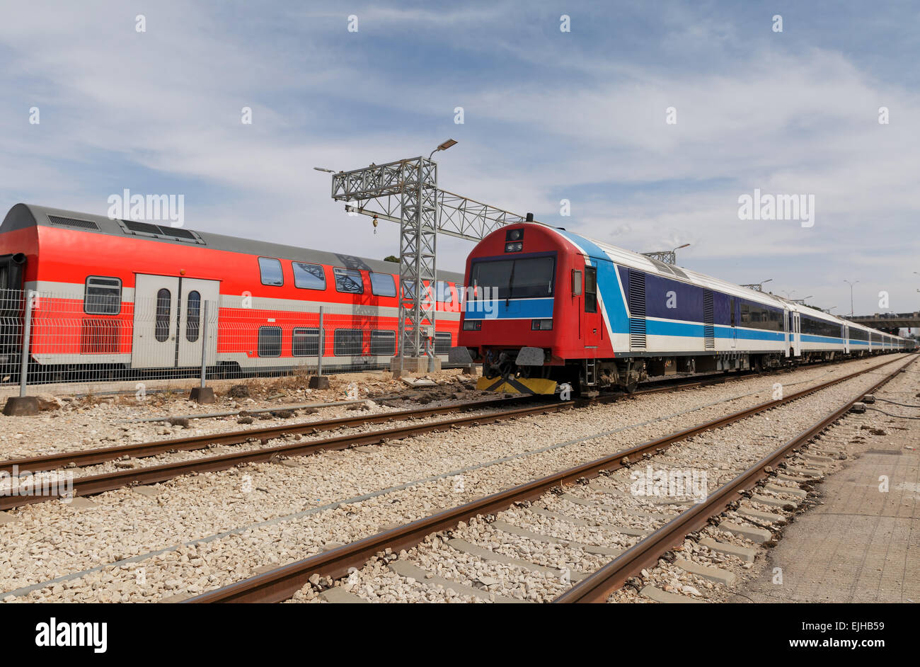 Intercity rail trains for passengers Stock Photo - Alamy