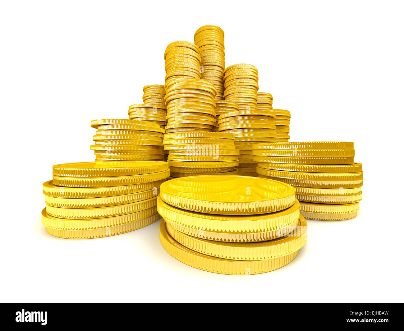 Stack of gold coins Stock Photo - Alamy