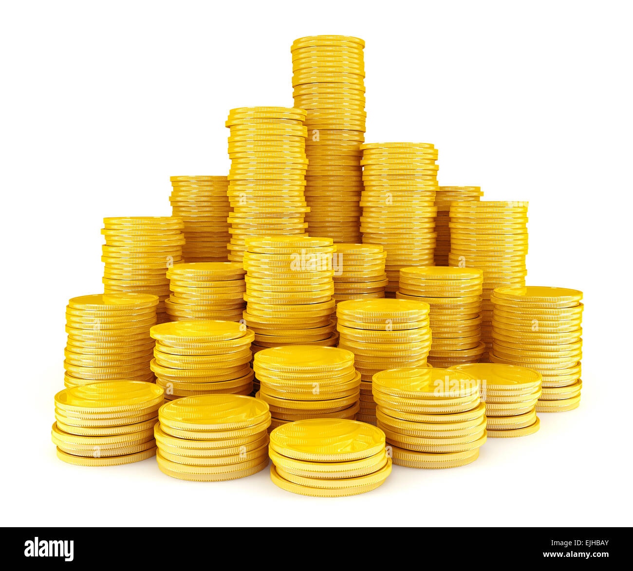 Stack of gold coins Stock Photo - Alamy