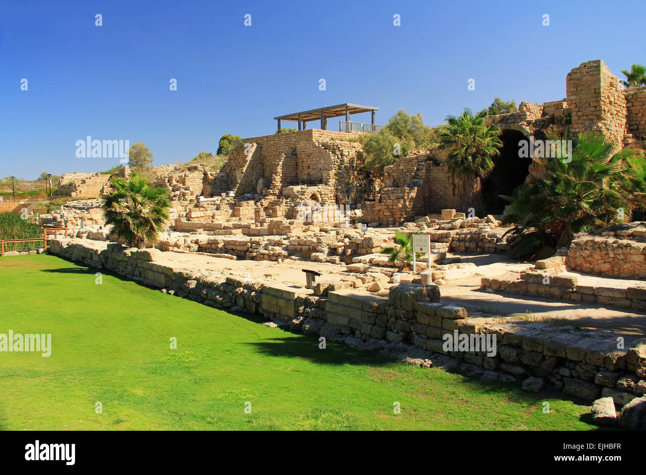 Ruins in Caesarea Maritima National Park, Caesarea, Israel Stock Photo ...