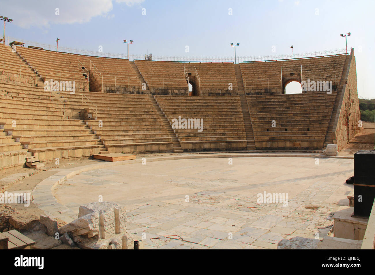 Inside the Amphitheater in Caesarea Maritima National Park, Caesarea ...