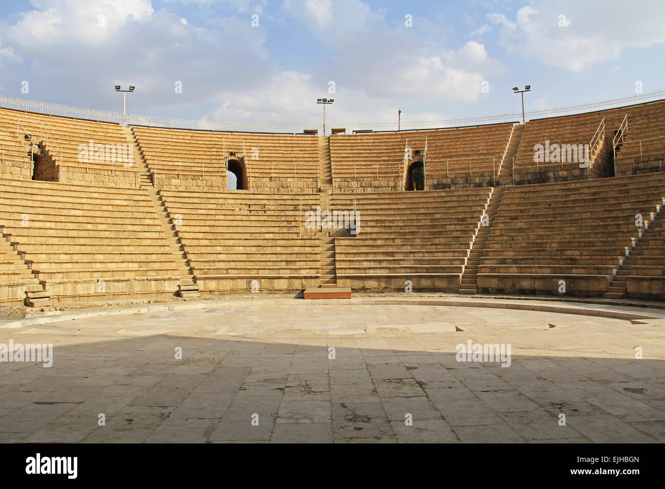Inside the Amphitheater in Caesarea Maritima National Park, Caesarea ...