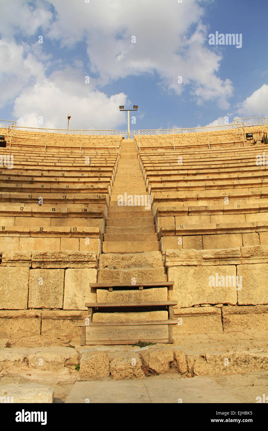Steps of the Amphitheater in Caesarea Maritima National Park, Caesarea ...