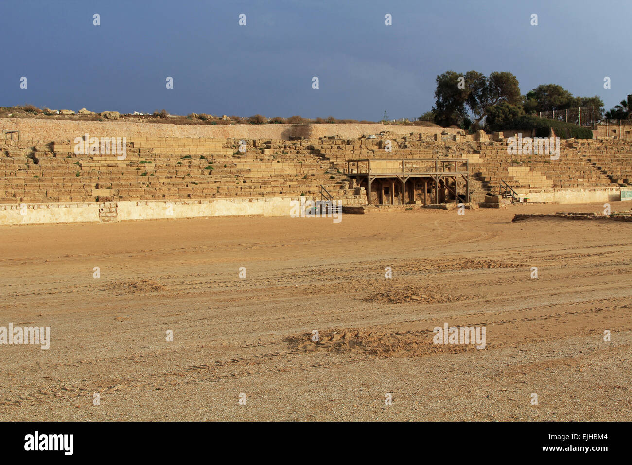 Stage of the Hippodrome in Caesarea Maritima National Park, Caesarea ...