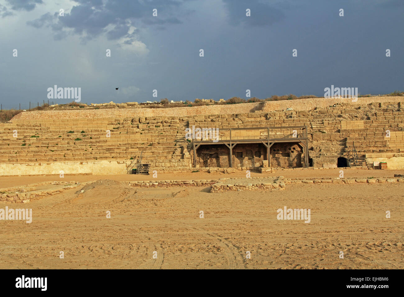 Stage of the Hippodrome in Caesarea Maritima National Park, Caesarea ...