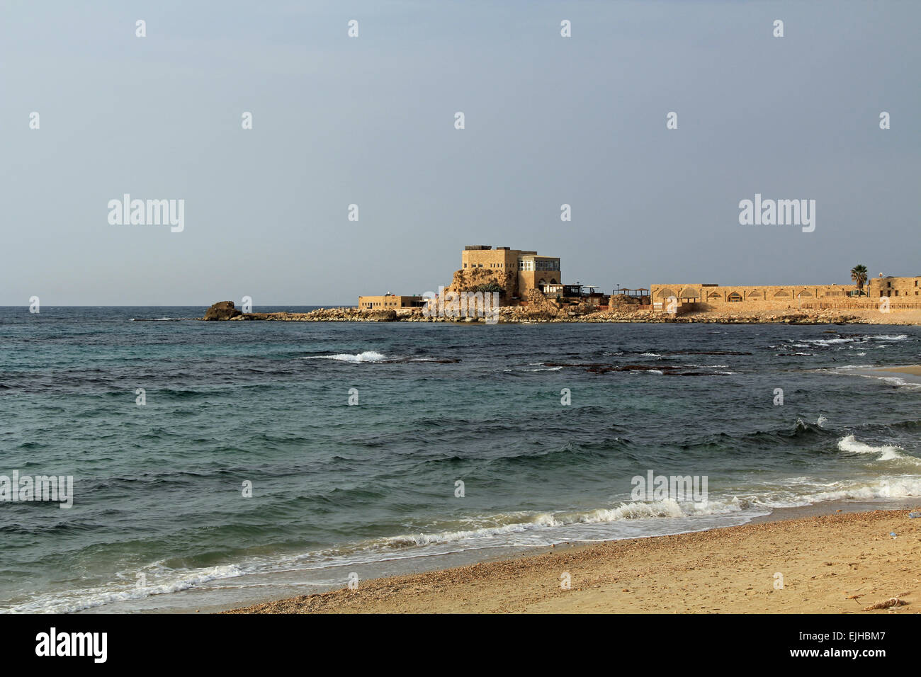 Restaurant by the Harbor at Caesarea Maritima National Park, in ...