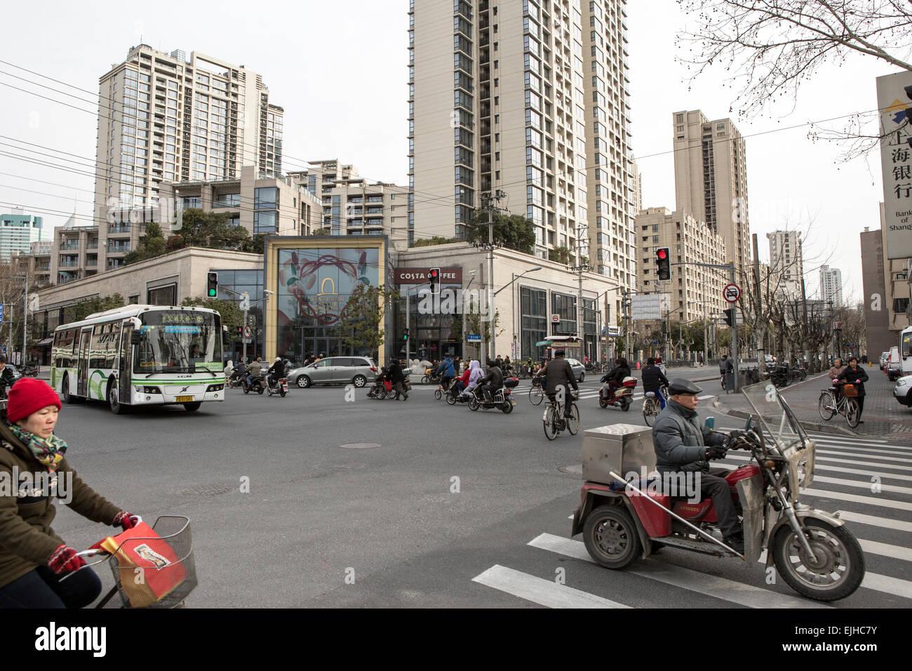 Modern buildings in the Xintiandi district of Shanghai, China Stock ...