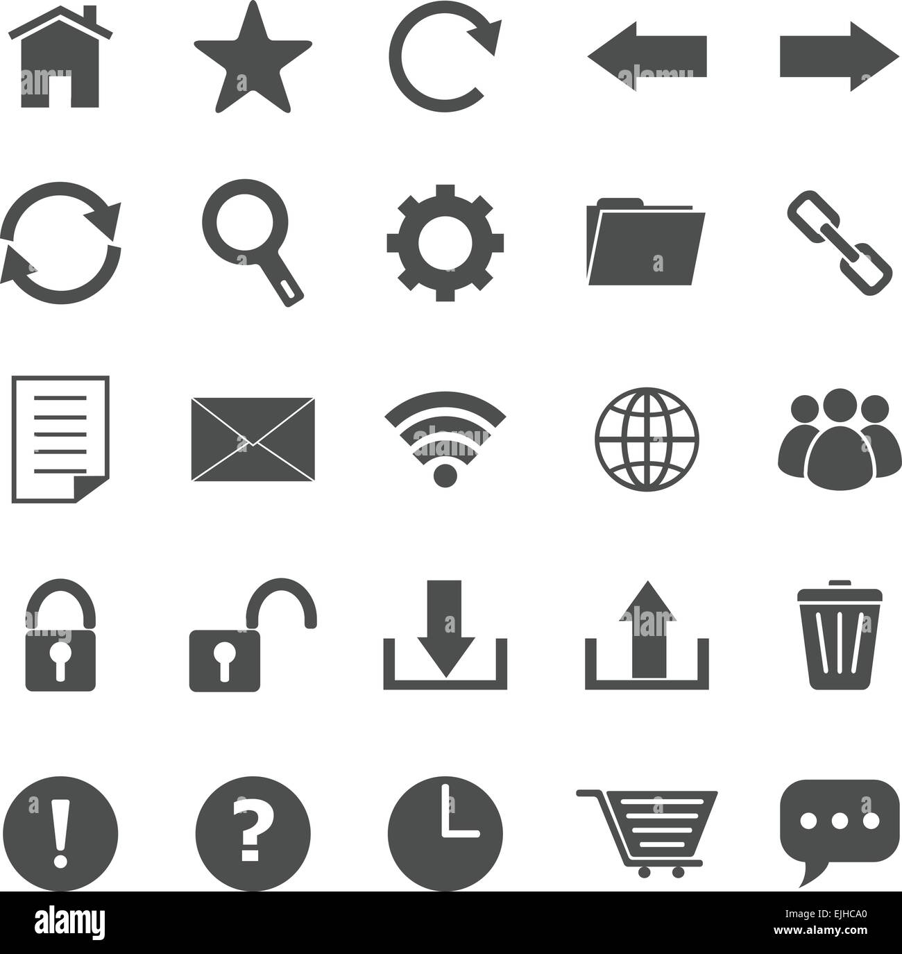 Tool bar icons on white background, stock vector Stock Vector Image ...