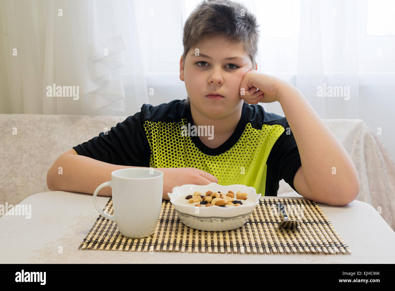 Fat school boy hi-res stock photography and images - Alamy