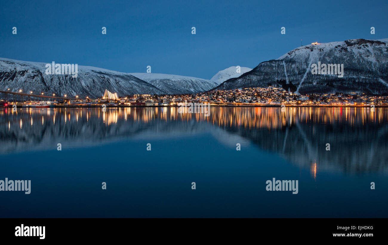 Panoramic view on Tromso, Norway Stock Photo - Alamy